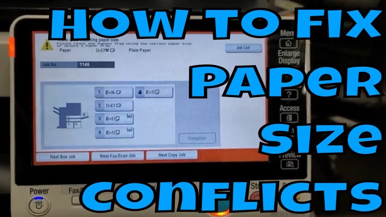 Konica Minolta Printer Not Recognizing Paper